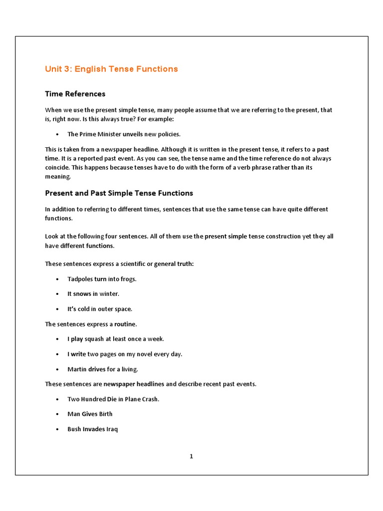 Module2 English Tens Function | PDF | Perfect (Grammar) | Grammatical Tense