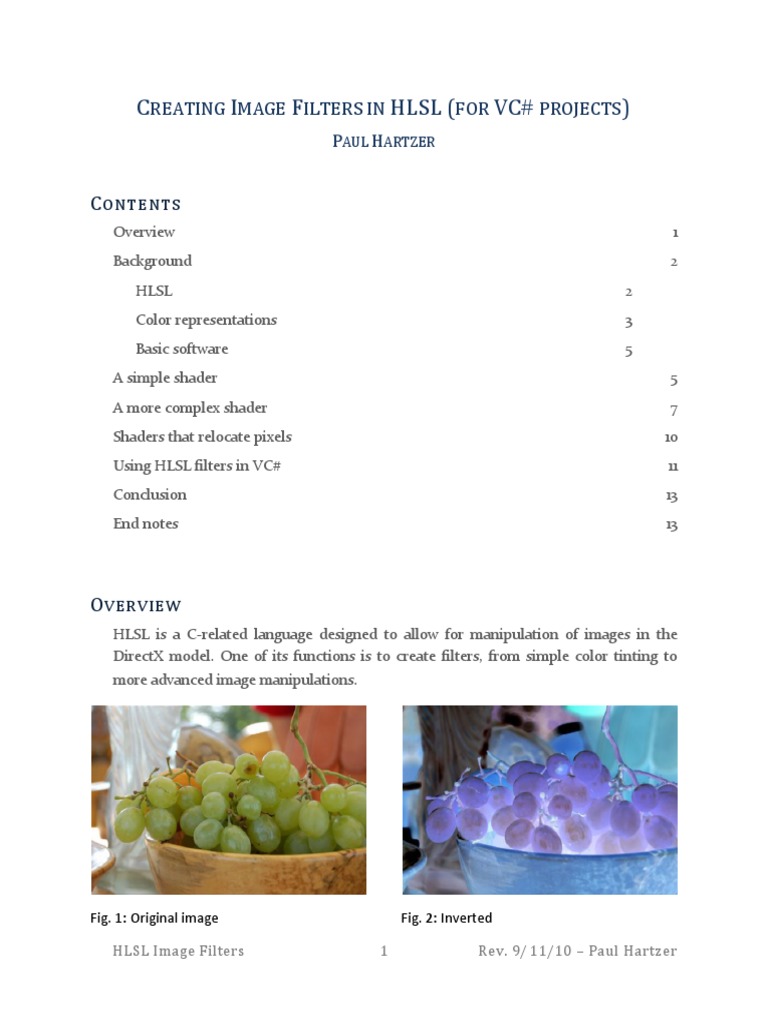 Hlsl Tutorial Pdf Shader Computer Graphics