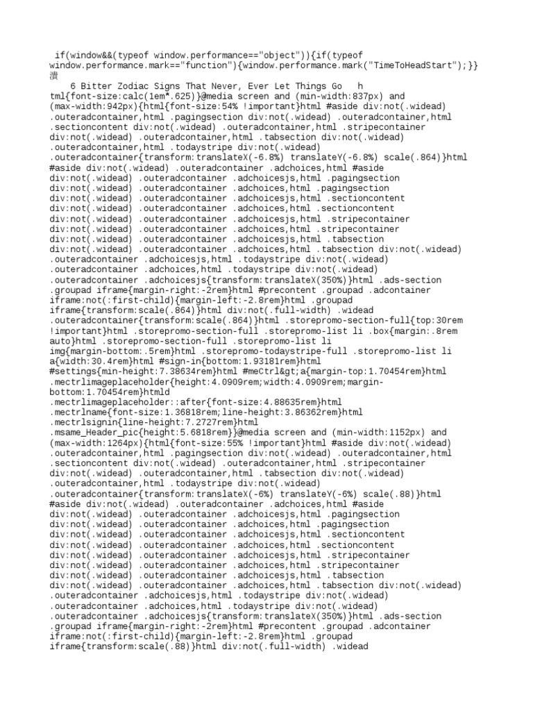 Bitter Zodiac Signs Analysis | PDF | Html Element | Human–Computer Interaction
