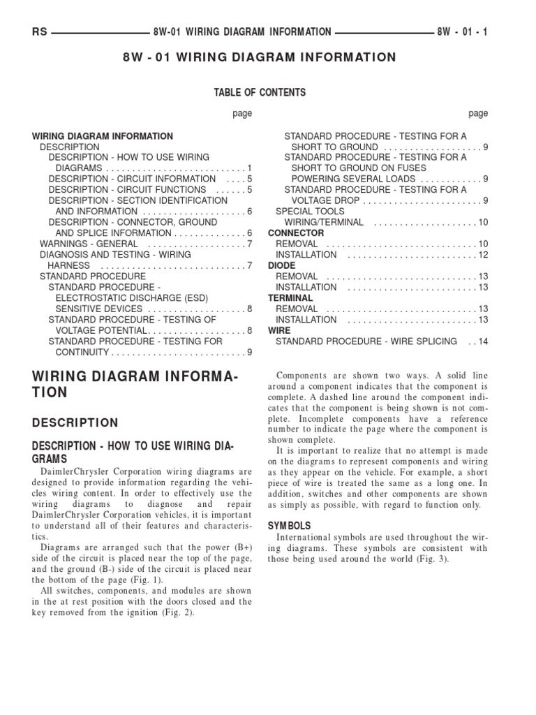 8W - 01 Wiring Diagram Information | PDF | Electrical Connector | Fuse ...