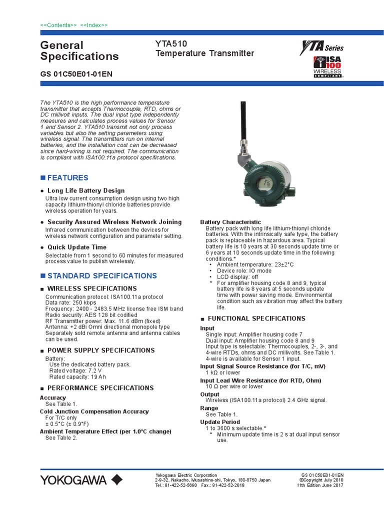YTA510 | PDF | Thermocouple | Electrical Engineering