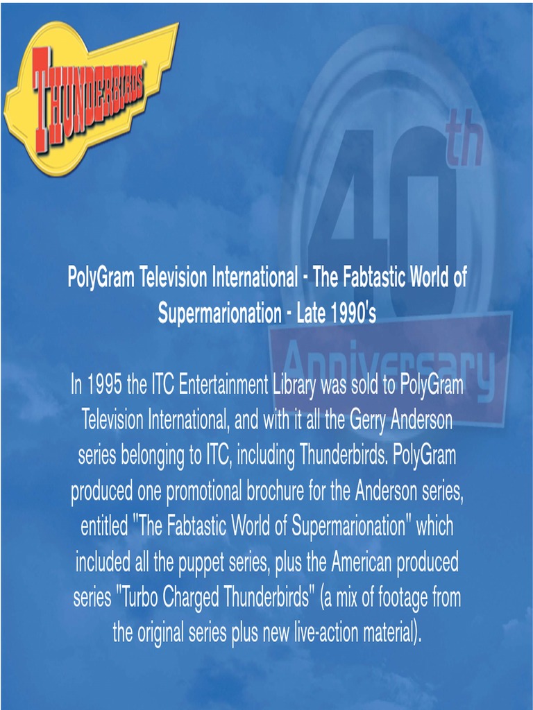Supermarionation Series by PolyGram | PDF | Young Adult