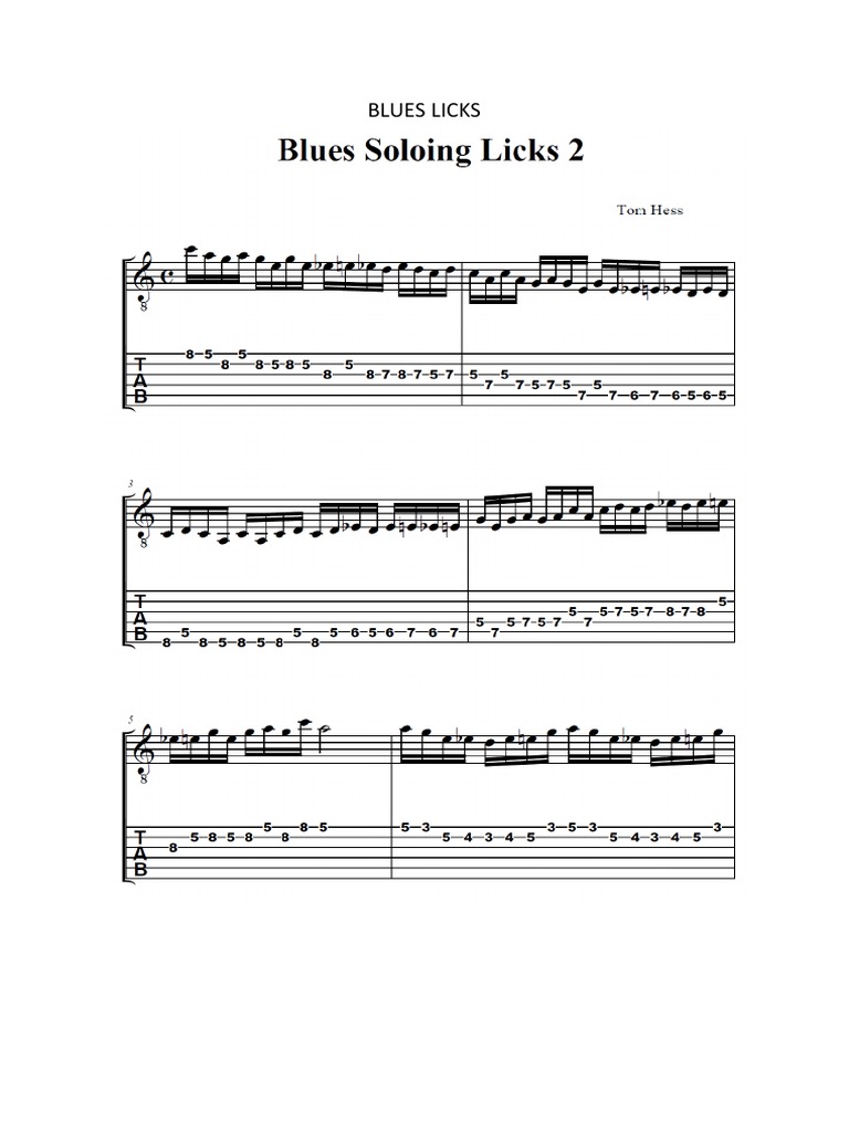 Blues Licks | PDF