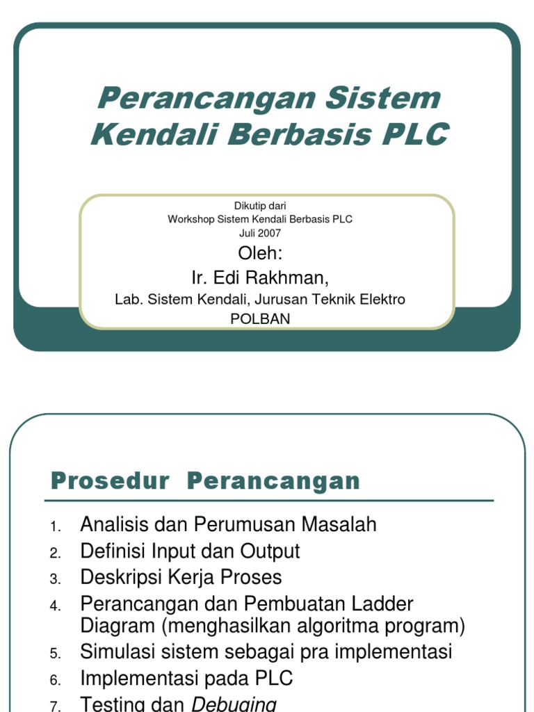 Perancangan Sistem Kendali Berbasis PLC | PDF