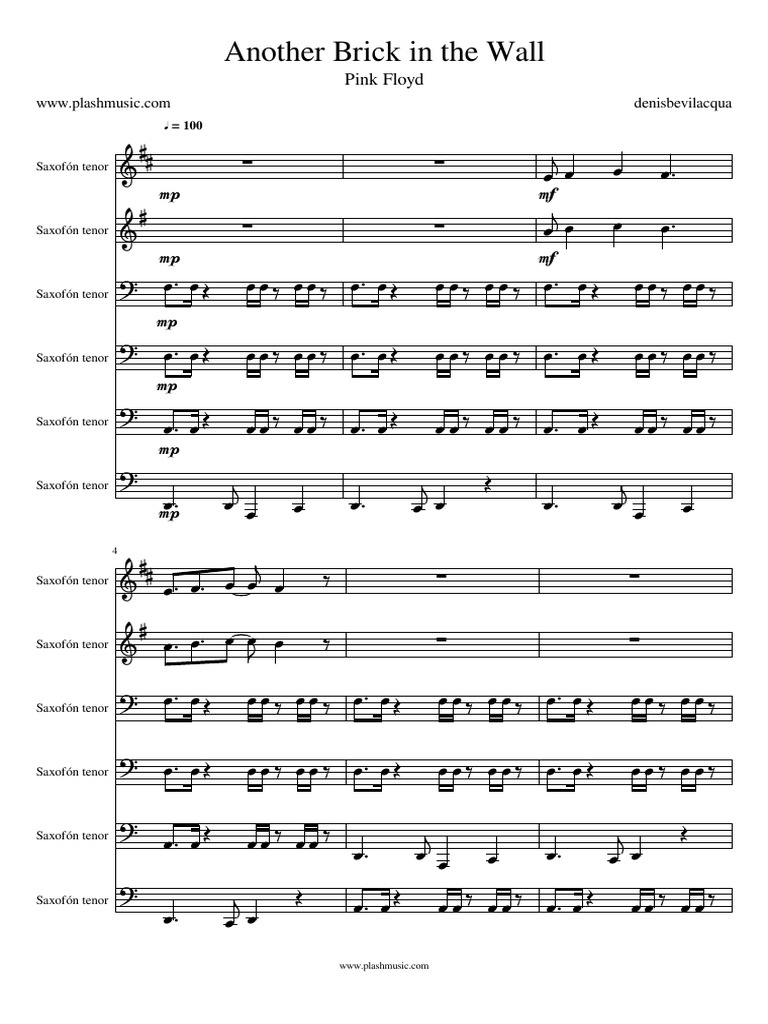 Another Brick in The Wall - PlashMusic | PDF | Song Recordings Produced ...