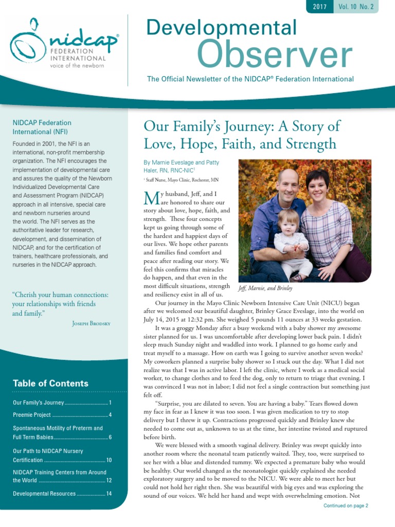 Nidcap Vol 10 No2 Final | PDF | Neonatal Intensive Care Unit | Preterm ...