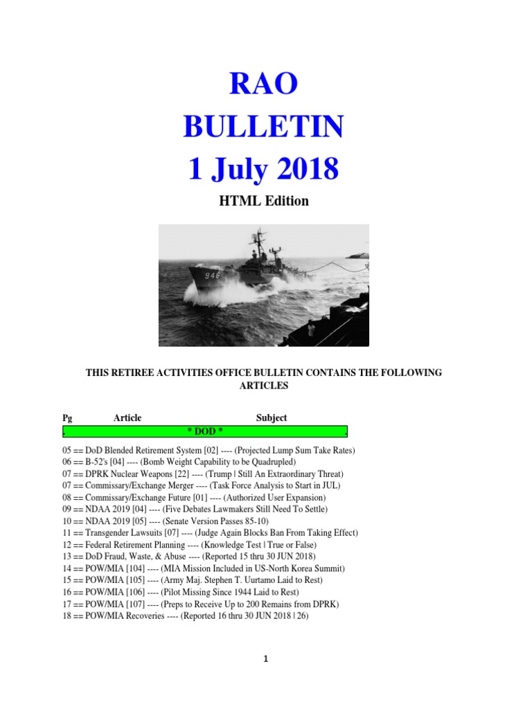 Bulletin 180701 (HTML Edition) | PDF | Retirement | Social Security ...