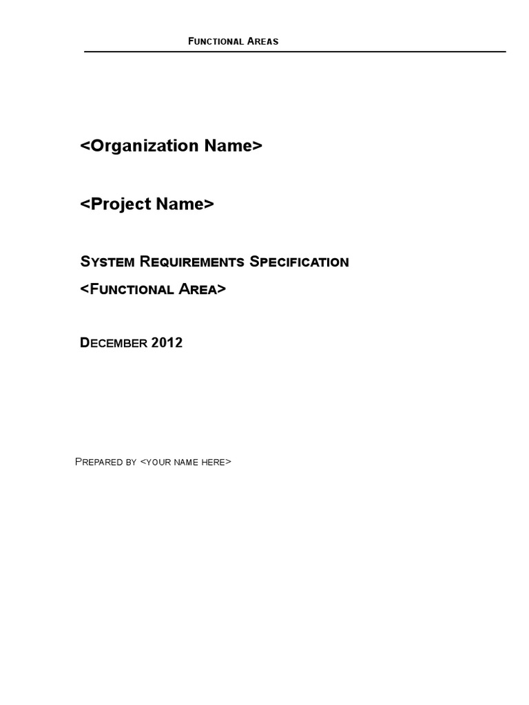 SRS - Template | PDF | Use Case | Debits And Credits