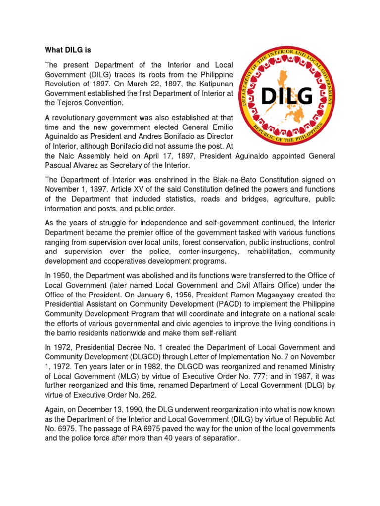 What Is DILG | PDF | Government