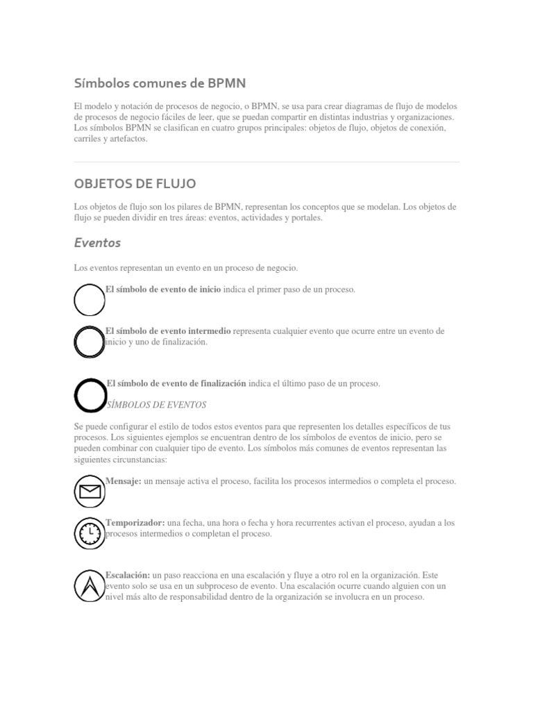 Tema 08 Símbolos Comunes de BPMN | PDF | Procesos de negocio | Informática