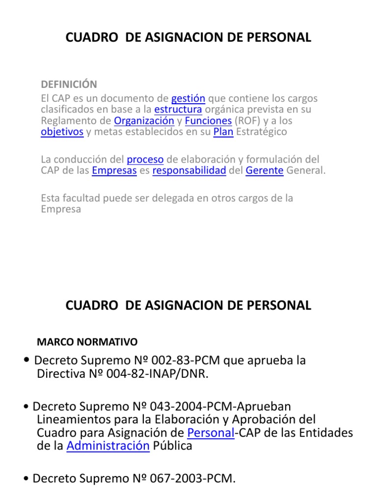 5.-Cuadro de Asignacion de Personal | Descargar gratis PDF | Parentesco ...