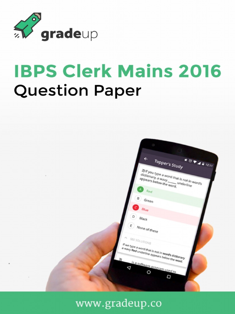 IBPS Clerk Main 2016 Question Paper English - PDF 17 | PDF | United ...