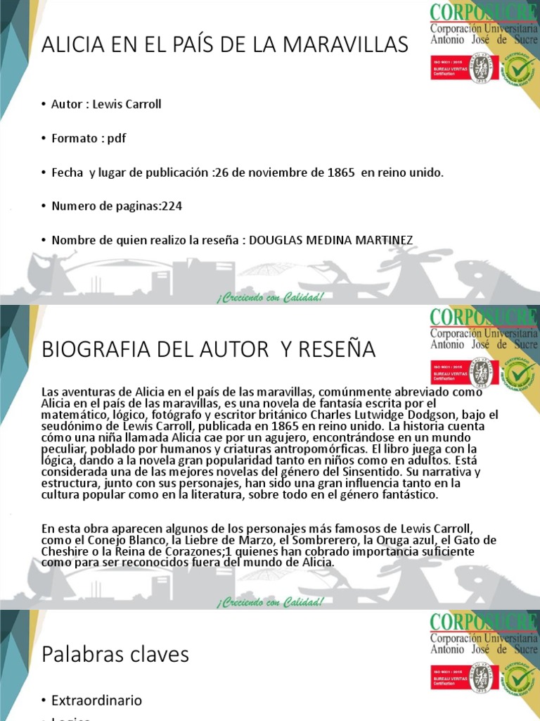 Alicia en Pais de La Maravillas | PDF | Las aventuras de Alicia en el ...