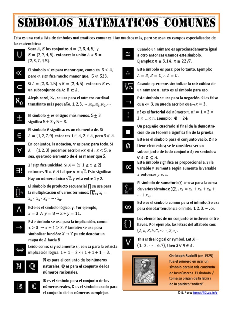 Símbolos Matemáticos Y Significados Las Interpretaciones Del Simbolo