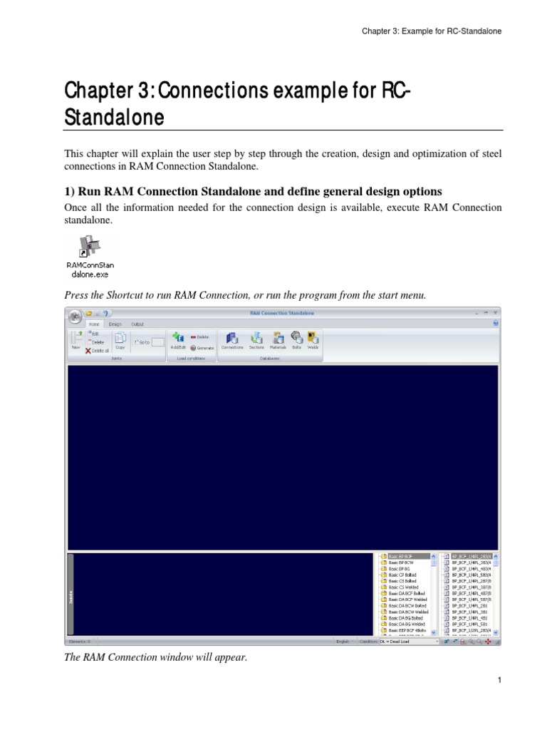 Chapter 3: Connections Example For RC-Standalone: 1) Run RAM Connection ...