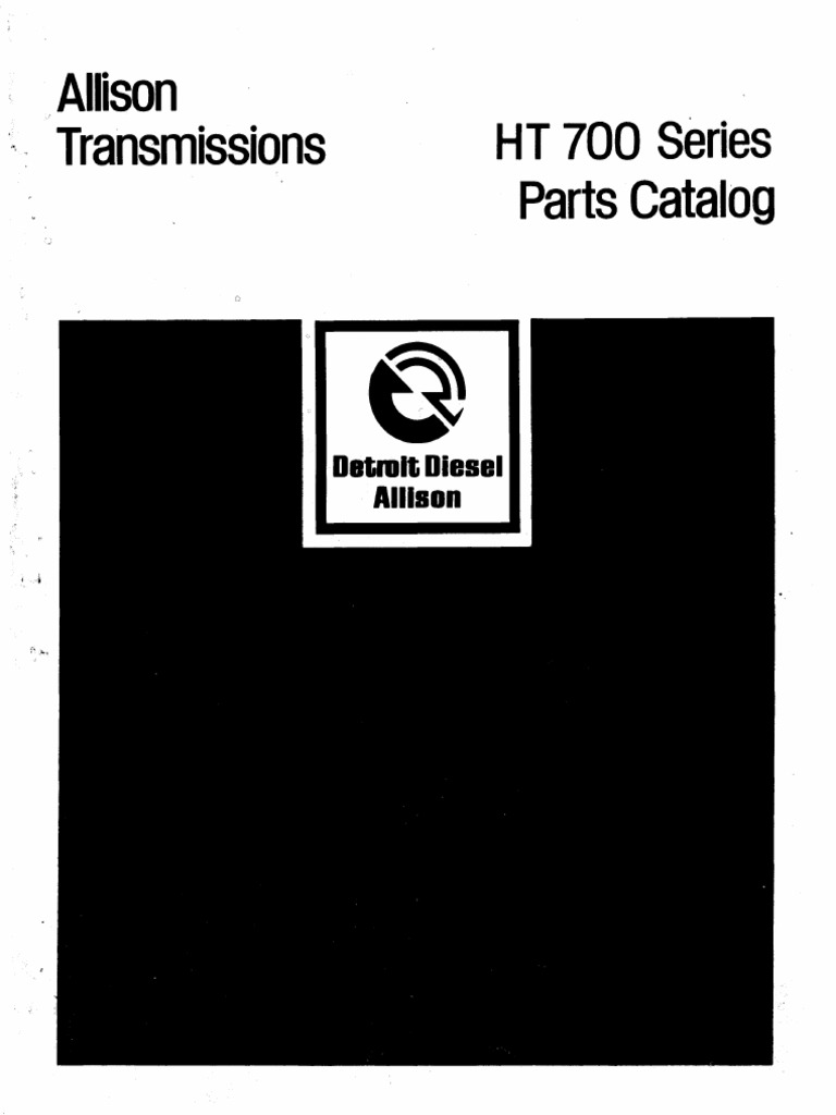 Allison HT 700 Parts Catalog | PDF
