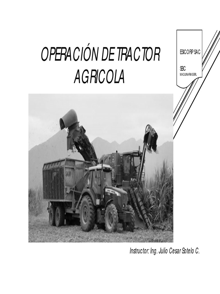 Operación de Tractor Agricola CG | PDF | Tractor | Bomba