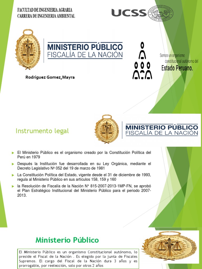 Funciones y Estructura del Ministerio Público | PDF | Fiscal | Nación