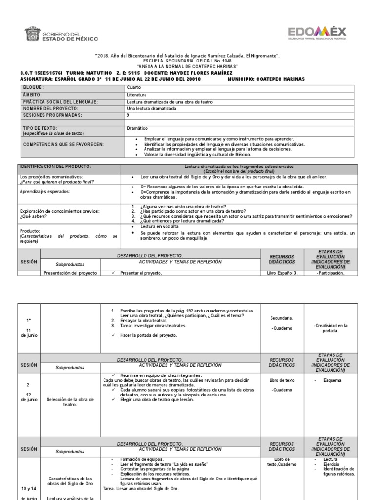 Lectura de Obras de Teatro | PDF | Lectura (proceso) | Teatro