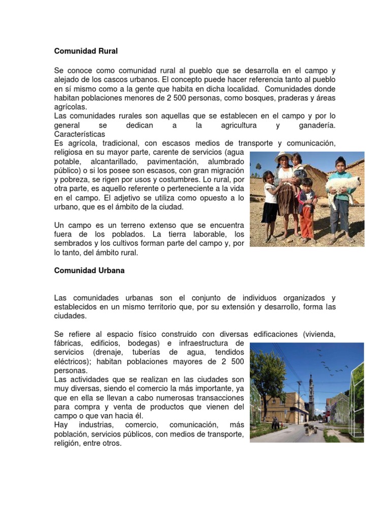 Tipos De Comunidades Rurales Conceptualizando La Resiliencia Rural A
