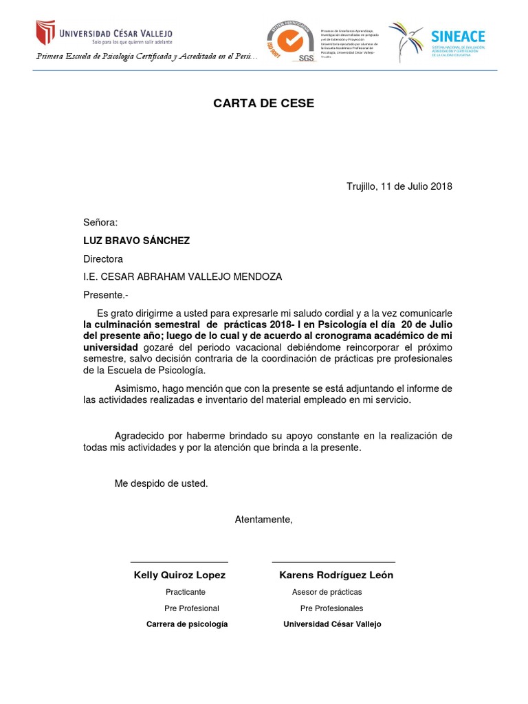 Carta de Cese | PDF | Sicología