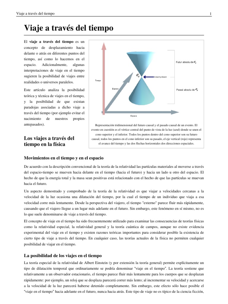 Viaje A Través Del Tiempo | PDF | Viaje en el tiempo | Relatividad general