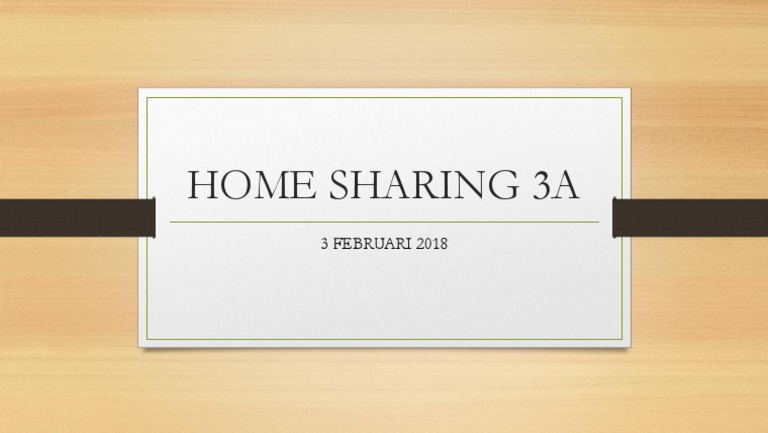 Home Sharing 3a | PDF