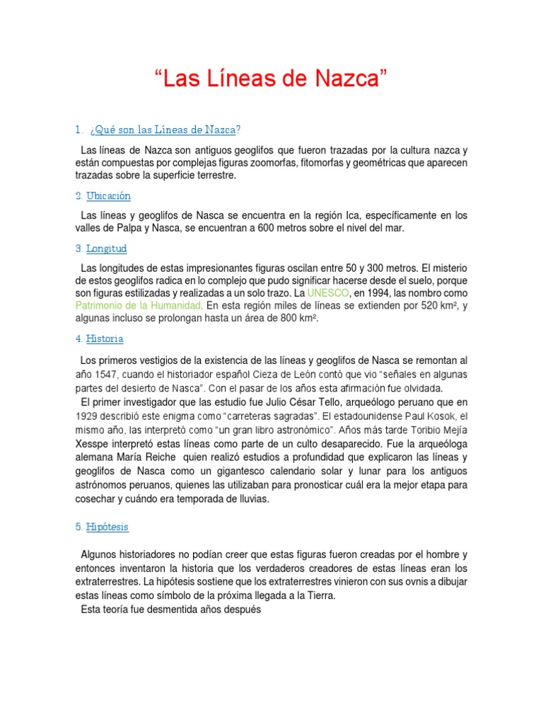 Las Líneas de Nazca | PDF | Ciencias sociales | Libros para adolescentes