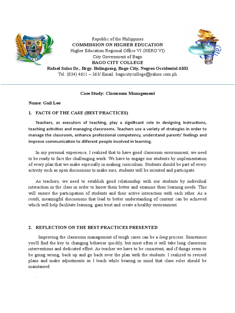 Classroom Management Output Final | PDF | Classroom Management | Teachers