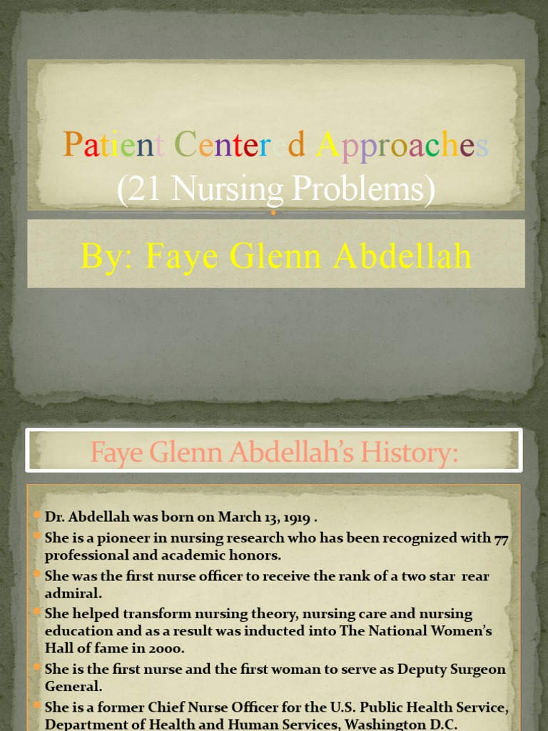 Patient Centered Approaches (21 Nursing Problems) | PDF | Nursing | Patient