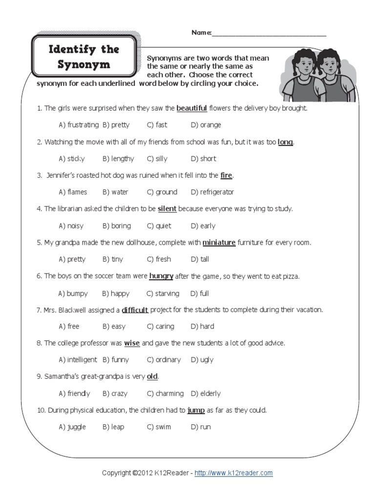 Identify The Synonym PDF | PDF