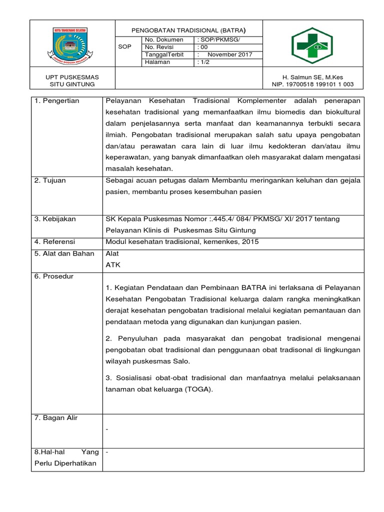 Sop Program Batra | PDF