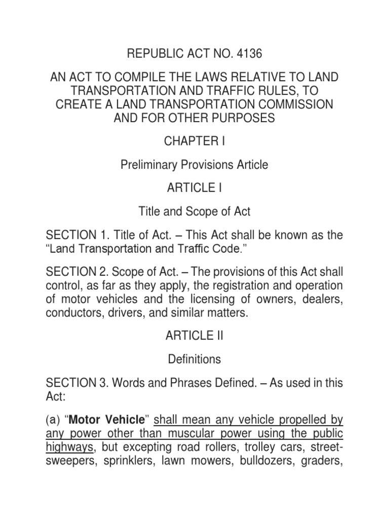 RA 4136 | Vehicle Registration Plate | License