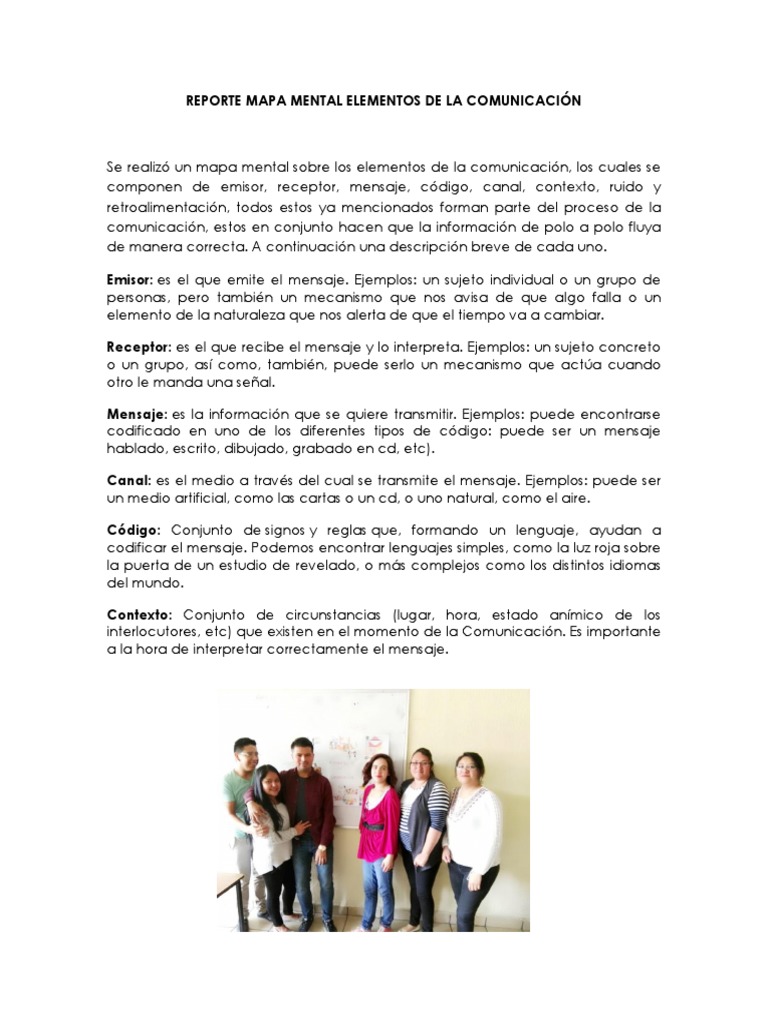 Reporte Mapa Mental Elementos de La Comunicación | PDF