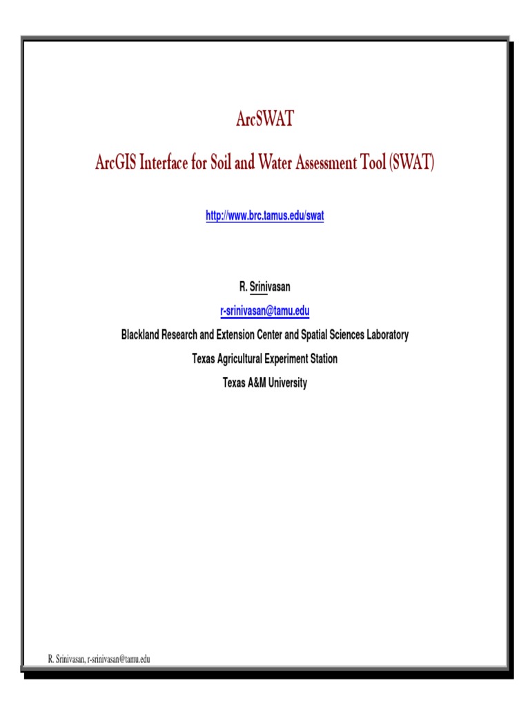 Guiding Watershed Modeling: An Introduction to Using the ArcSWAT ...