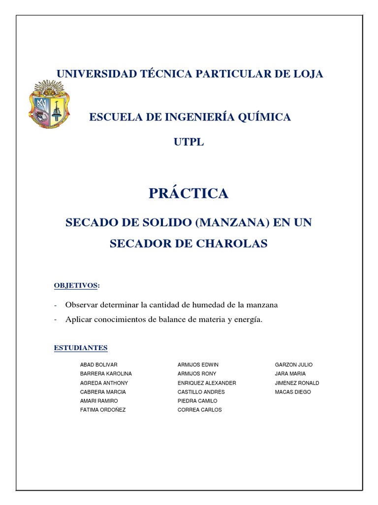 Balance Practica Secado PDF | PDF | Humedad | Agua