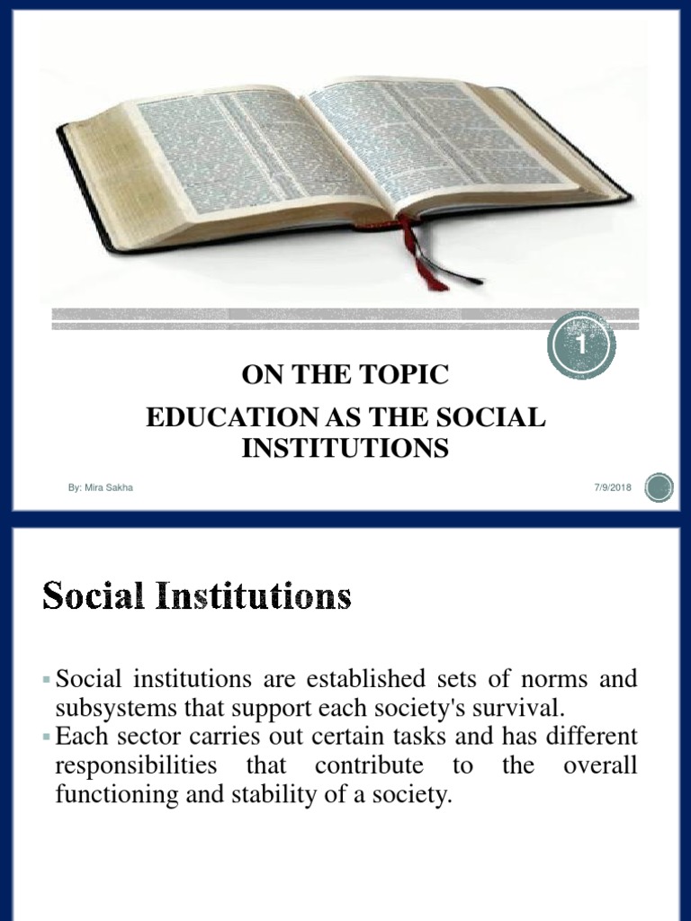 Education As The Social Institution | PDF | Postmodernism ...
