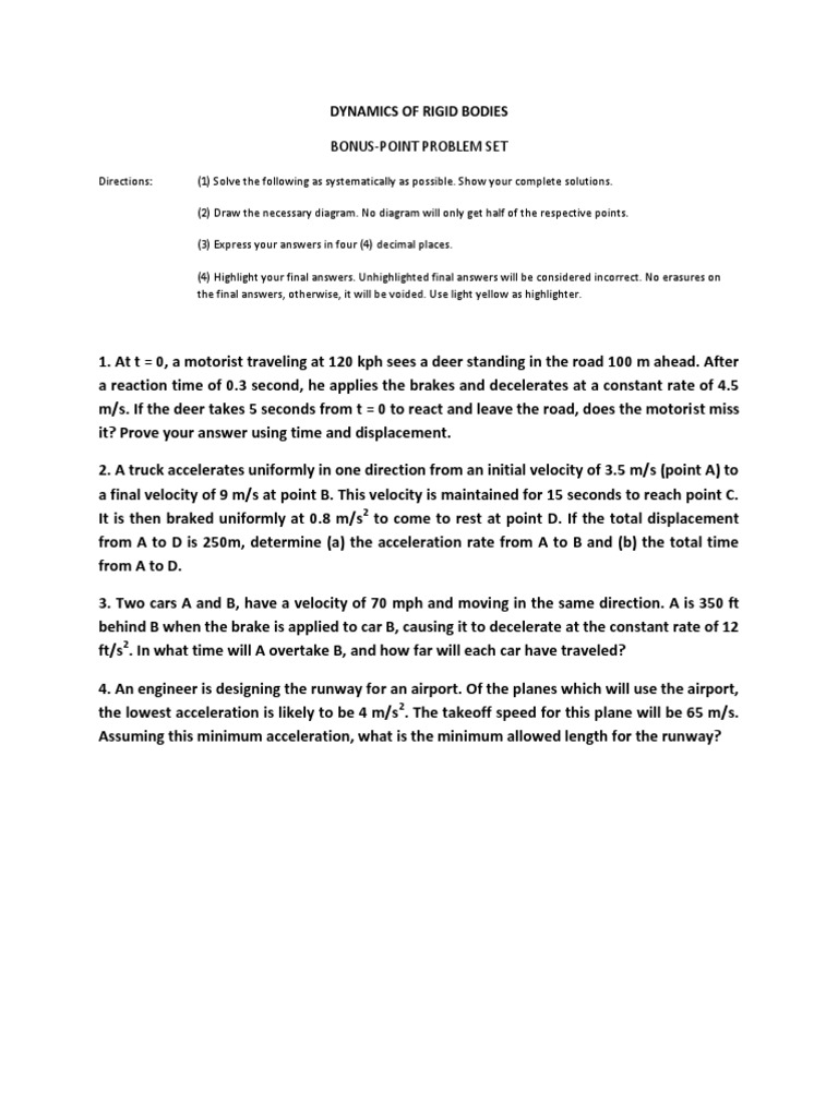 Dynamics of Rigid Bodies | PDF