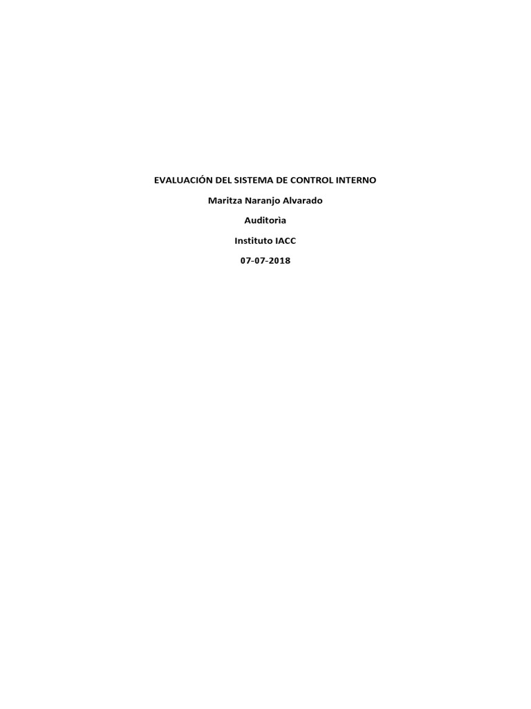 Tarea Semana 4 Maritza Naranjo | PDF | Sistema de control | Información