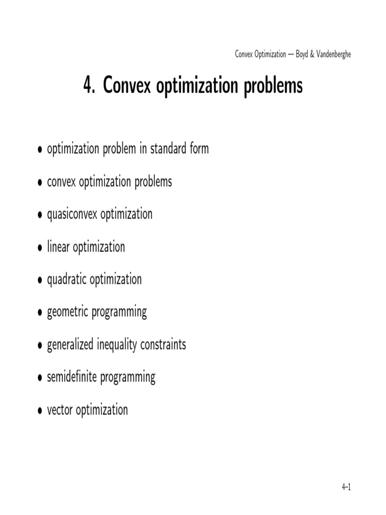 Convex Optimization Problems | PDF | Mathematical Optimization | Linear Programming