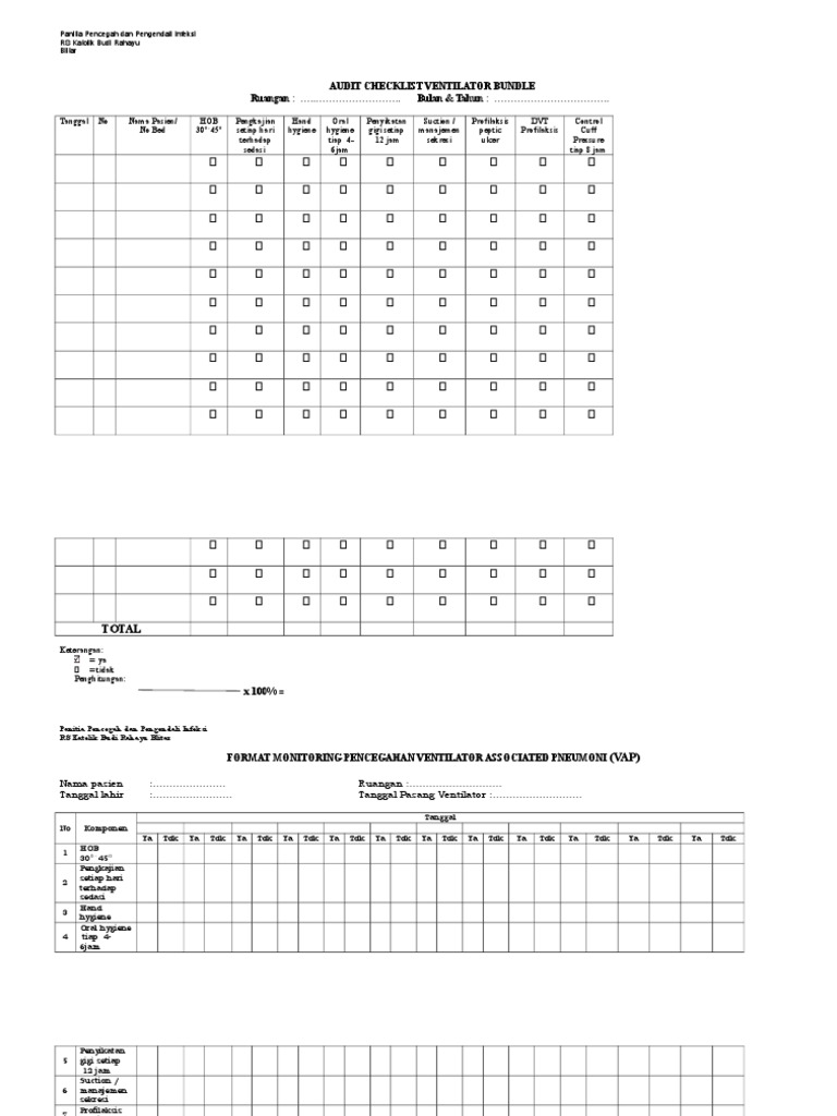 CHECKLIST AUDIT BUNDLE VAP - New | PDF