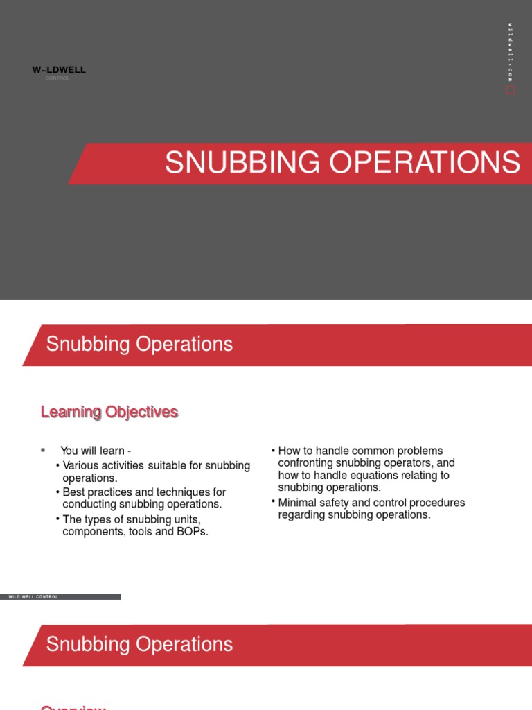 Snubbing | PDF | Chemical Engineering | Mechanical Engineering