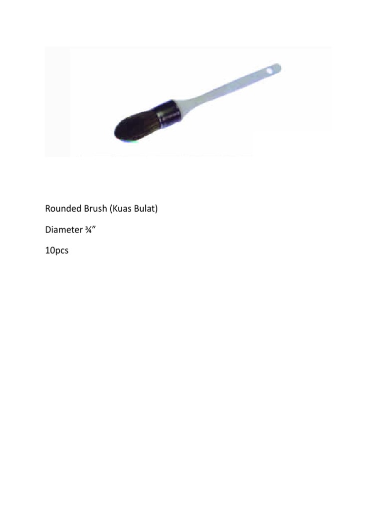 Rounded Brush (Kuas Bulat) Diameter " 10pcs | PDF