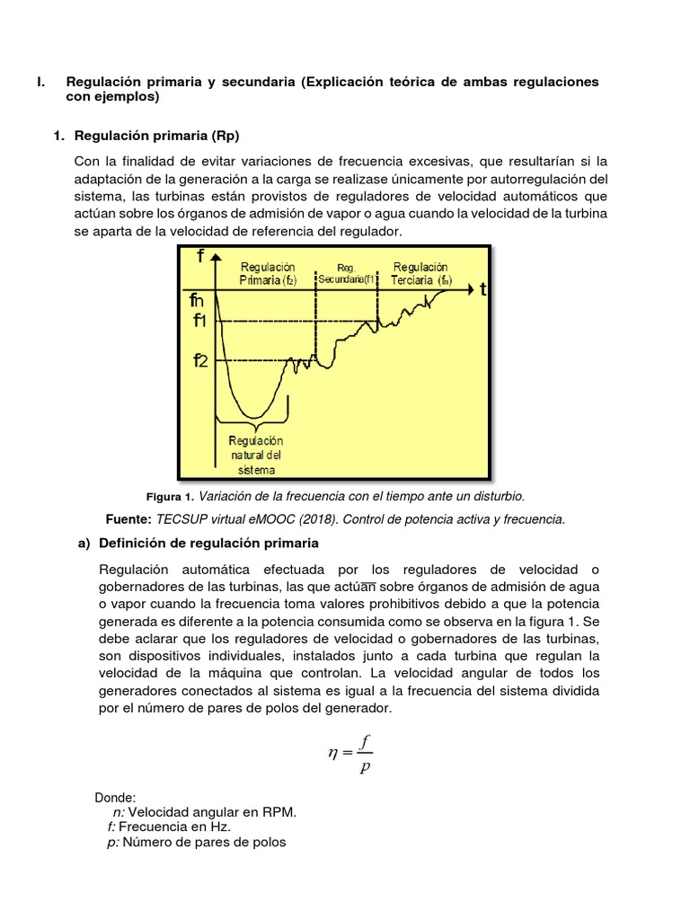 Parte de Gilbert Regulacion Primaria y Secundaria Conceptos y Ejemplos ...