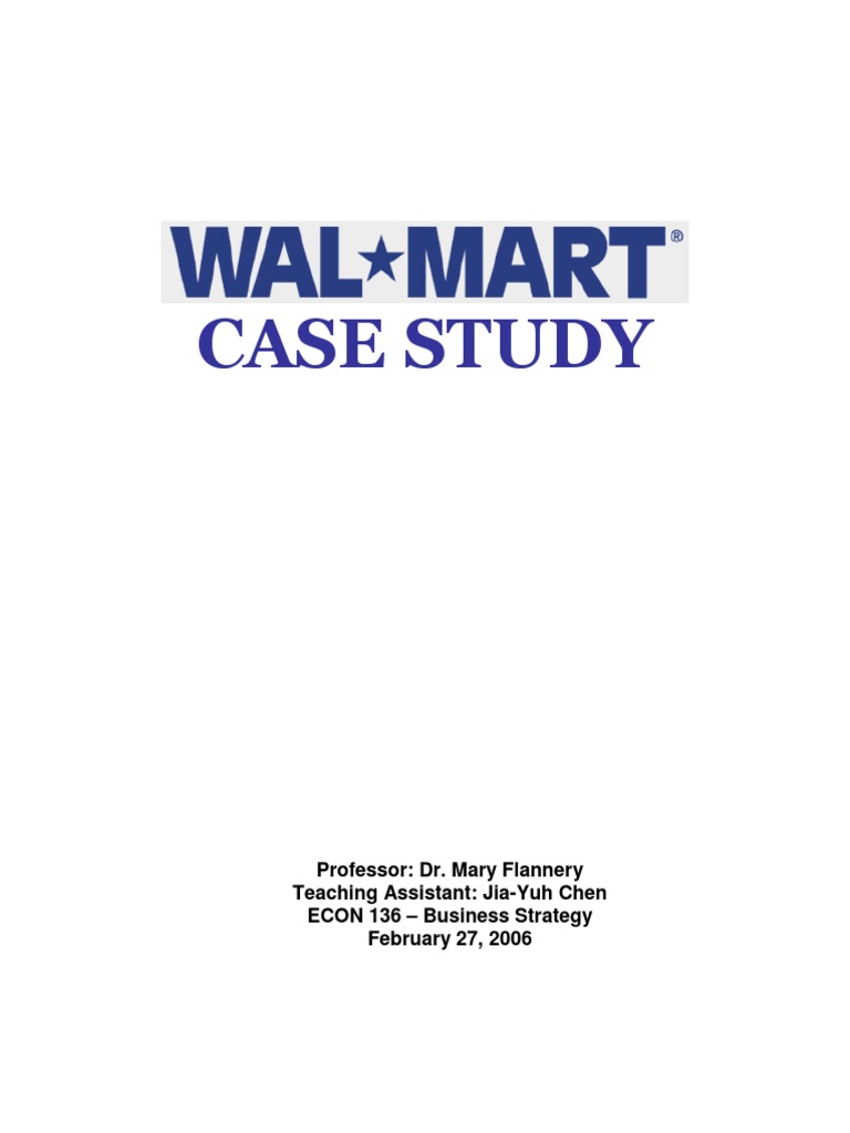 Case Study Example | PDF | Walmart | Retail