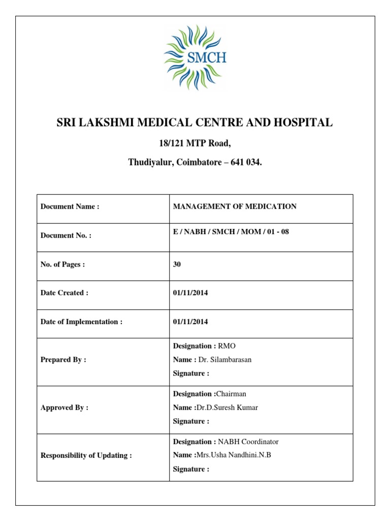 Management of Medication PDF | Download Free PDF | Medical Prescription ...