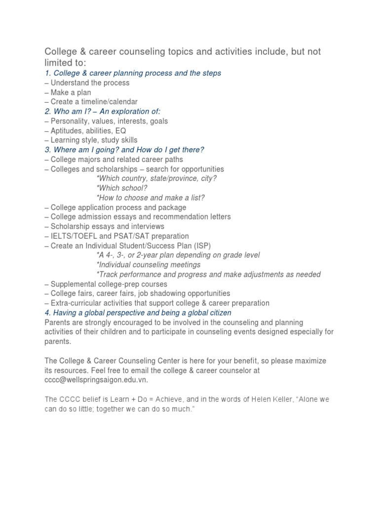 Career Counseling Process | PDF