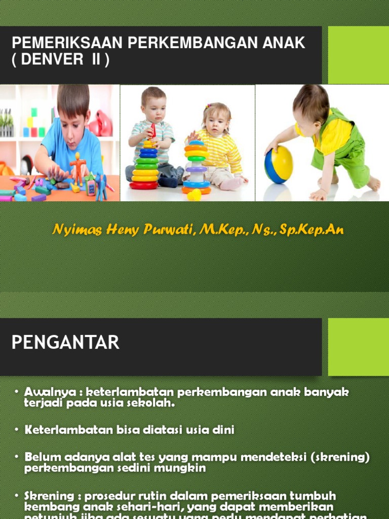 Pemeriksaan Denver II untuk Anak | PDF | Karier & Perkembangan ...