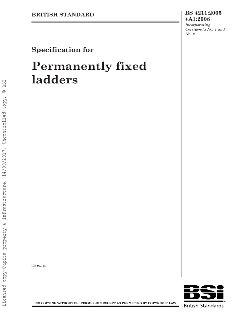 BS 4211 (Ladders) | PDF | Reference Works | Engineering