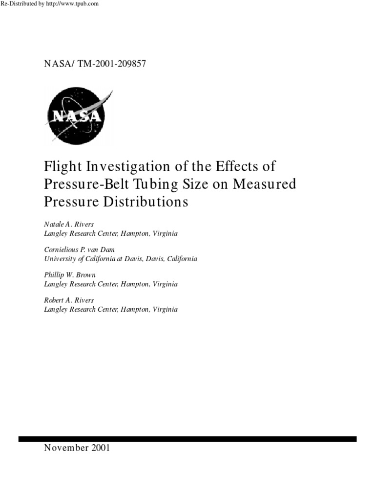 NASA 2001 tm209857 | PDF | Langley Research Center | Airspeed